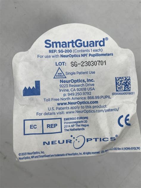 New Neuroptics Sg 200 Smartguard For Npi Pupillometers Disposables