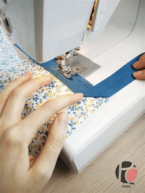 How To Sew A Mitered Corner Using Bias Binding Tape Patterns By PatternCos