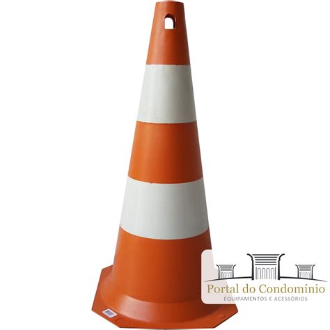 CONE PVC CM LARANJA E BRANCO BASE ESTRELADA Portal do Condomínio