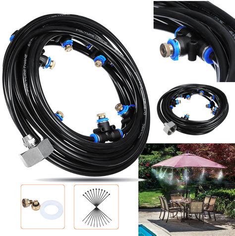 8m Outdoor Mist Coolant System Water Sprinkler Garden Patio Mister