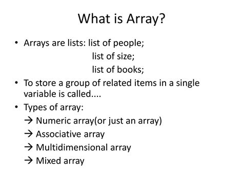 41 Php Arrays Ppt