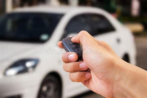 Close Up Hand Holding Car Key Stock Image Image Of Lights Ignition