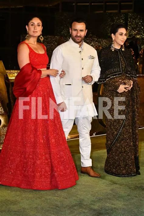 Saif Ali Khan Kareena Kapoor Khan And Karisma Kapoor Exude Royalty At