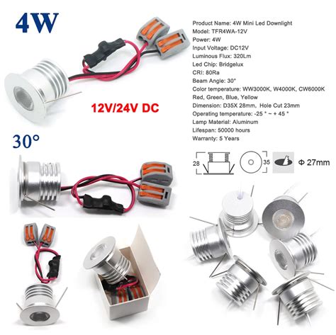 W W W W DC V Mini LED Bulb Spotlight For Home Bed Room Spot Light Mirror Lighting Lamp CE