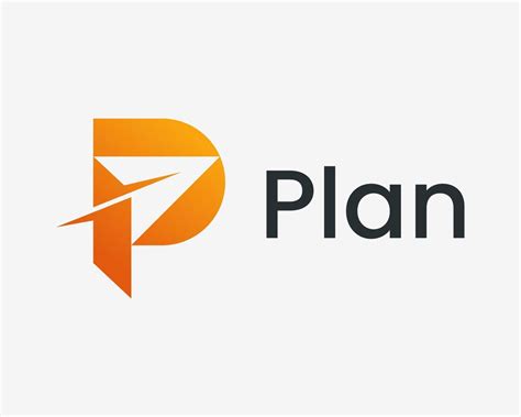 Letter P Initials Modern Send Arrow Pointer Paper Plane Mail Flight Fast Colorful Vector Logo