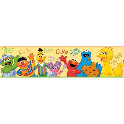 Roommates Sesame Street Peel And Stick Wallpaper Border Rmk1463bcs