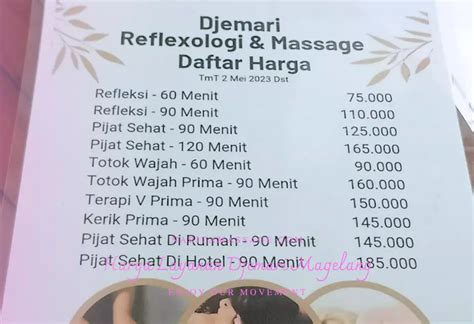 Djemari Magelang Alamat Lokasi Harga Layanan Narita Massage