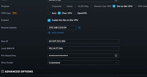 Envision Unifi Security Gateway To Sonicwall Site To Site Vpn