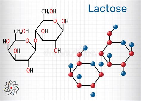 Formule Chimique Lactose Illustration De Vecteur Illustration Du Lait