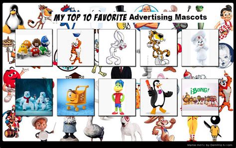 Top 10 Favorite Advertising Mascots By Fanmmsskittles On Deviantart