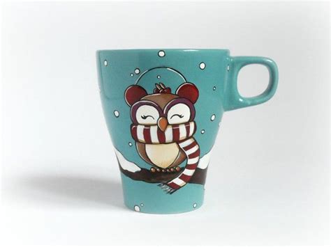 Chilly Owl Mug With Snow Owl Mug Girlfriend T By Vitaminaeu Owl