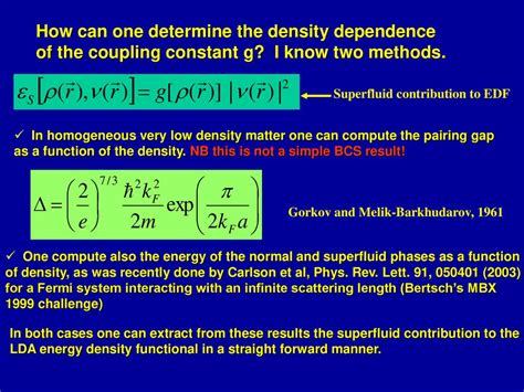 Superfluid LDA SLDA Local Density Approximation Kohn Sham Ppt