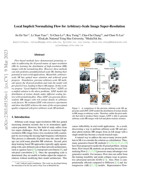 Pdf Local Implicit Normalizing Flow For Arbitrary Scale Image Super