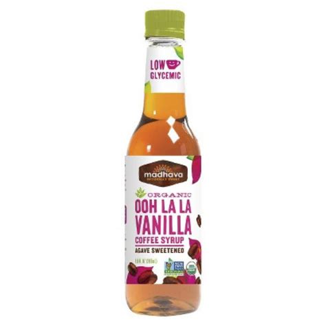 Madhava Organic Ooh La La Vanilla Flavor Agave Sweetened Coffee Syrup