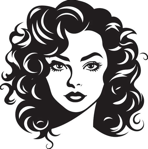 Premium Vector Iconic Tresses A Vector Logo Design In Black Crowning