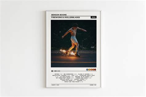 Benson Boone Fireworks And Rollerblades Album Poster Album Cover Poster
