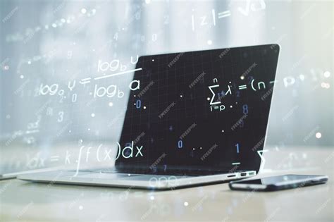 Premium Photo Creative Scientific Formula Illustration On Modern Computer Background Science
