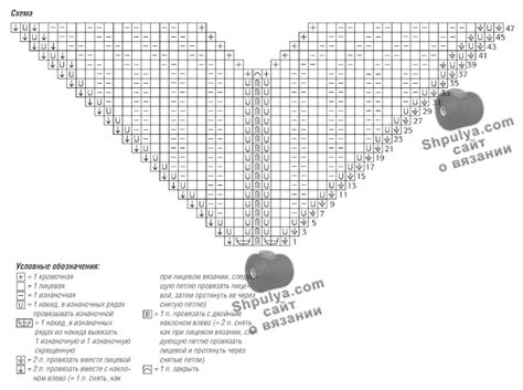 Пуловер с короткими рукавами и V образной кокеткой — схемы с описанием для вязания