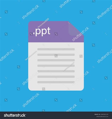 ppt file format ppt document file stock vector royalty free