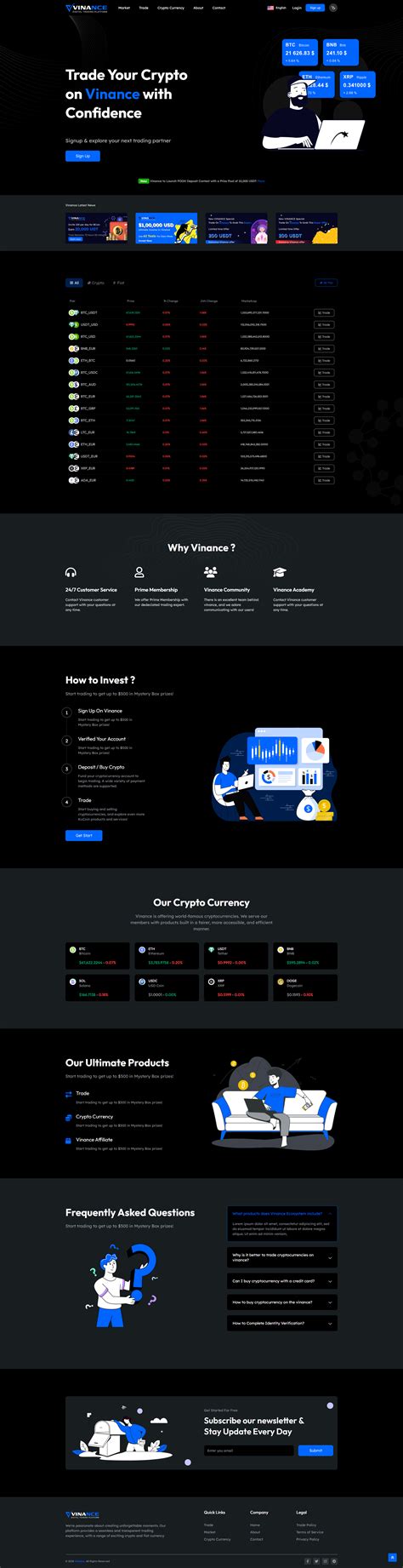 Vinance Digital Trading Platform By Viserlab Codecanyon