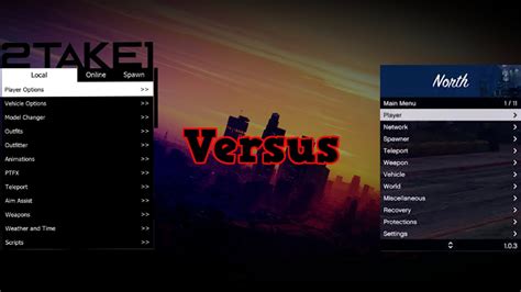 GTA 5 ONLINE 2TAKE1 VS NORTH MOD MENU PROTECTION BATTLE YouTube