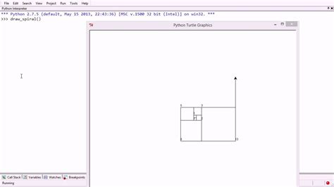 Python drawing a spiral based on a Fibonacci sequence - YouTube