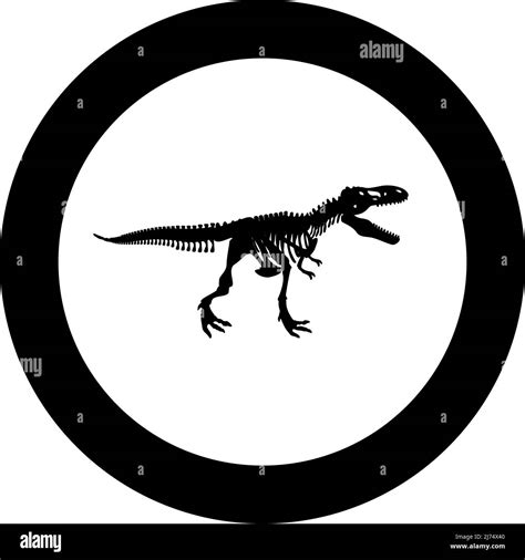 Dinosaurier Skelett Tyrannosaurus Rex Knochen Silhouetten Symbol Im