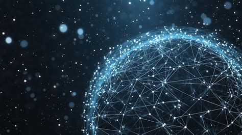 A Sphere Made Of Connected Lines And Dots Is Connected To A Sphere