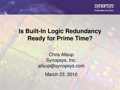 ppt is built in logic redundancy ready for prime time powerpoint