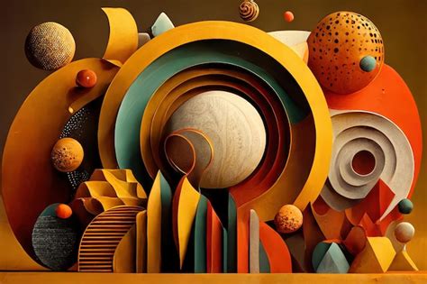 Premium Photo Abstract Illustrations In The Form Of Geometric Triangles And Polygons Creating