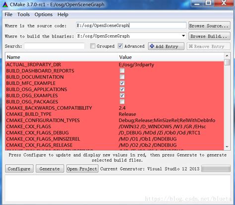 Osgvs2013win7环境搭建部分问题汇总osg130 Osgdll Csdn博客