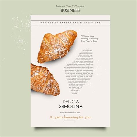 현실적인 비즈니스 솔루션 포스터 템플릿 무료 Psd 파일