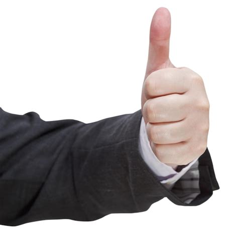 Premium Photo Front View Of Thumbs Up Sign Hand Gesture