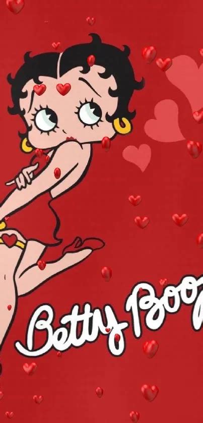Betty Boop Red Mobile Wallpaper Free Download