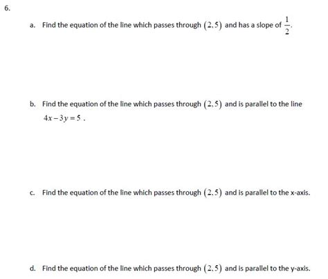 Solved Find The Equation Of The Line Which Passes Through Chegg