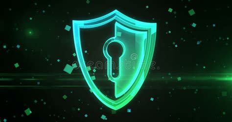 Cyber Security With Shield Symbol Loop Digital Concept Stock Video