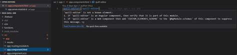 Quill View Is Not A Known Element Issue 916 KillerCodeMonkey Ngx Quill GitHub