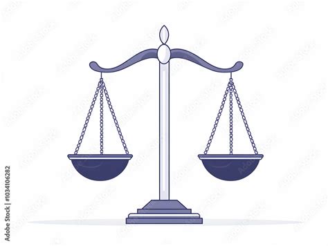 Flat Balance Scale Outline Frame Concept Simple White Outline Depicting Equilibrium For Janeiro