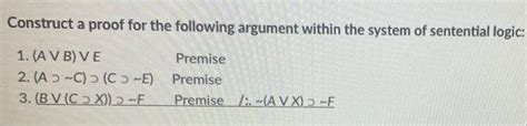 Construct A Proof For The Following Argument Within Chegg