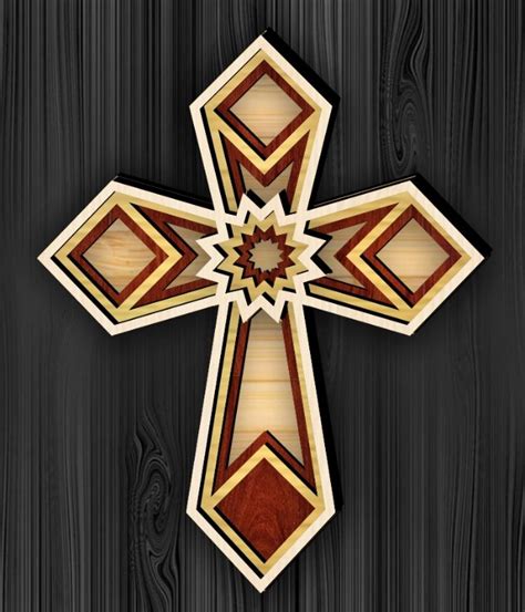 Cross Layered E0020516 File Cdr And Dxf Free Vector Download For Laser Cut Free Download