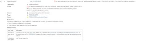 Avamar Vmware Image Restore Fails On Snapshot Reversion Task Dell Us
