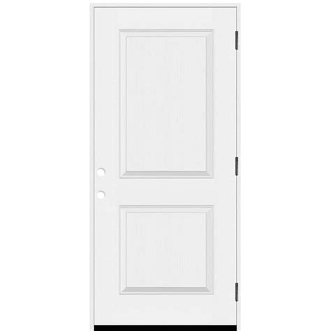 Steves Sons Legacy In X In Panel Squaretop LHOS Unfinished White Fiberglass Prehung