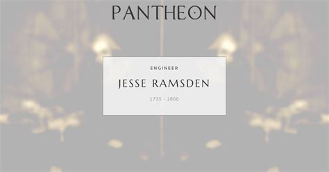 Jesse Ramsden Biography Pantheon