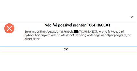 Resolvido Linux Error Mounting External Hd Limon Tec