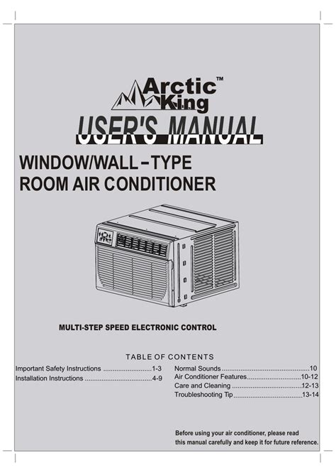 Midea Window Air Conditioner Manual