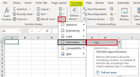 Cell Excel Function Syntax Examples How To Use