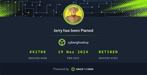 Jatin Singh Tomar On Linkedin Owned Jerry From Hack The Box