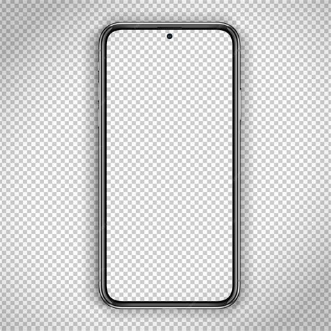 빈 디스플레이가 있는 스마트 폰 프레임 격리된 휴대폰 전면 프레임 3d 아이소메트릭 그림 전화 스마트폰 현실적인 모형 장치가