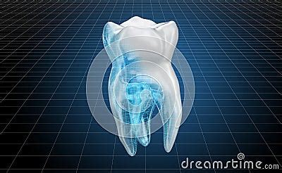 Visualization 3d Cad Model Of Human Tooth 3D Rendering Royalty Free