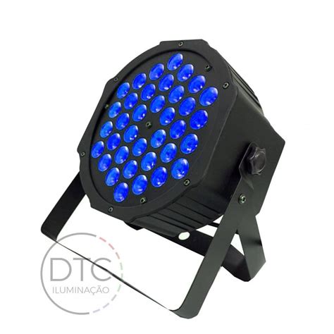 09iluminação Canhão Refletor Led Par 64 Rgb Triled 36 Leds 3w Dmx